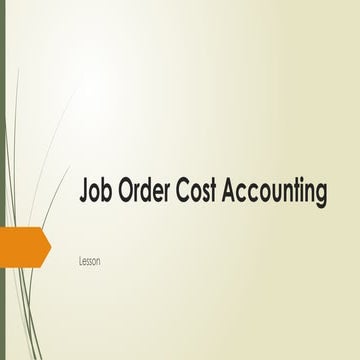 Job order costing | PPT