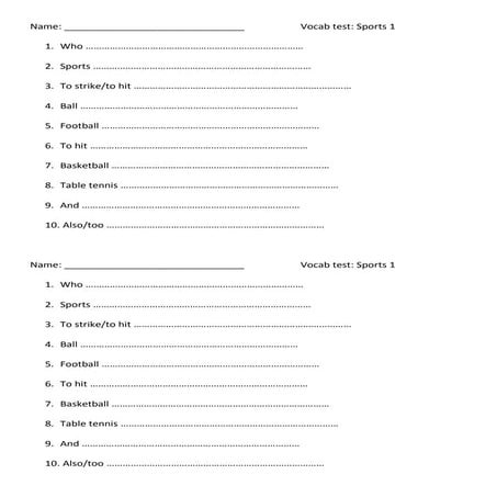 Lesson7 sports vocab test | DOCX