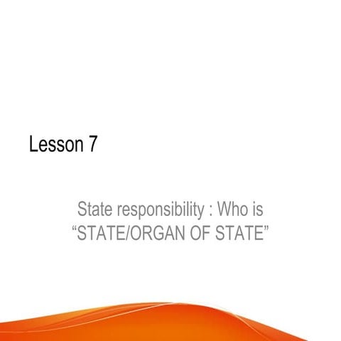 Lesson 7 state responsibility organ of state 1 | PPT