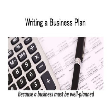 writing a business plan | PPT