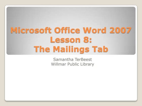 Microsoft Office PowerPoint 2007 - Lesson 1 | PPTX | Desktop Publishing ...