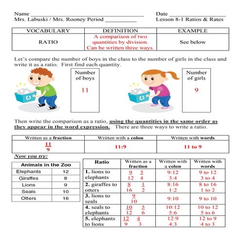 Lesson 8 1 ratios & rates | DOCX