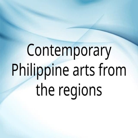 Q1 Contemporary Art Forms Filipino Artists’ Roles and their ...