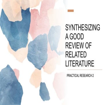 Lesson 8- SYNTHESIZING A GOOD A GOOD REVIEW OF RELATED LITERATURE.pptx