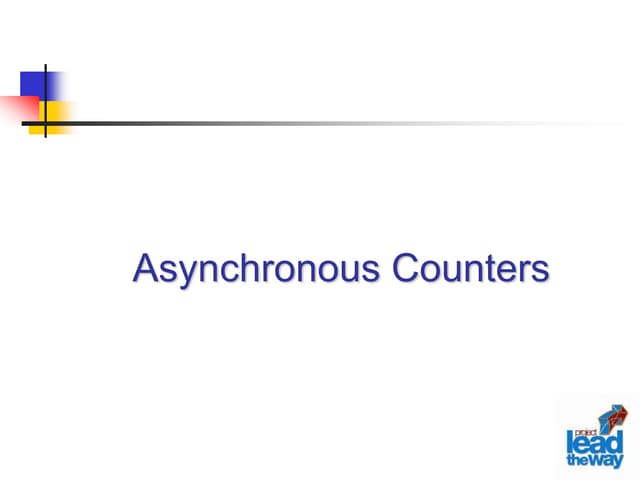 Lesson82 Asynchronouscounters1ppt 3408