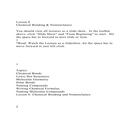 Lesson 8Chemical Bonding & NomenclatureYou should view all.docx