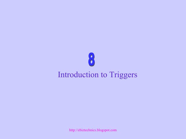 Oracle Forms Triggers Ppt