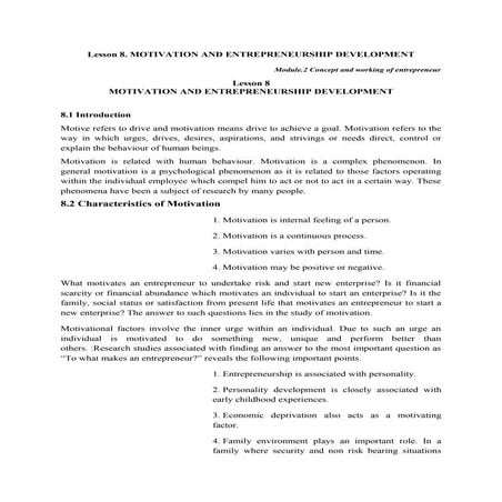 Lesson 8 motivation ep | DOC