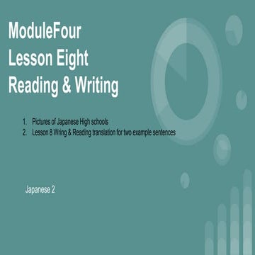 Lesson 8 Reading and Writing Assignment | PPTX