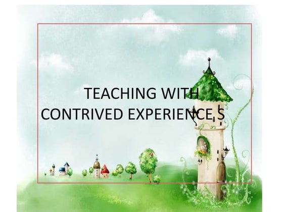 Lesson 6 contrived experience | PPT | Science