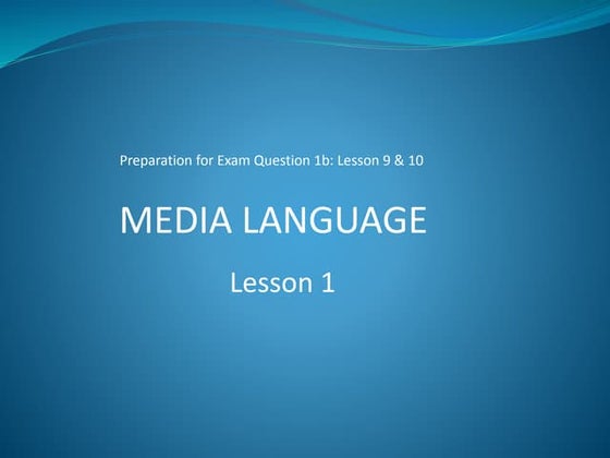 Media languages | PPT
