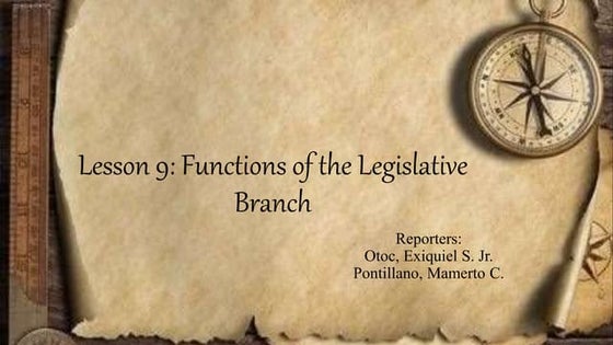 Lesson 7 - LEGISLATIVE DEPARTMENT | PPTX | Civic affairs | Politics
