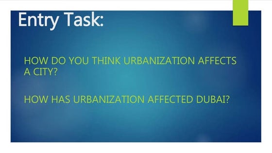 Lesson 8 - Urbanization* | PPT