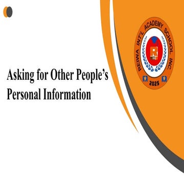 Lesson 9 Asking for Other People’s Personal Information.pptx