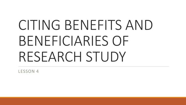Rationale justification significance of study | PPTX