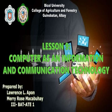 Information and Communication Technology | PPTX