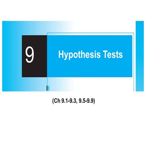 hypothesis testing presentation engineering | PDF