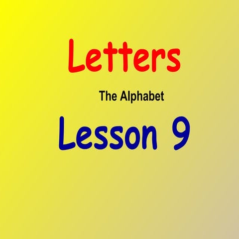 Lesson 9 revision letters | PPT