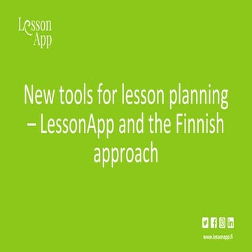 LessonApp - Mobile tool for lesson planning | PPT