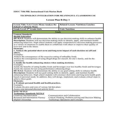 Lesson b nutrition | PDF