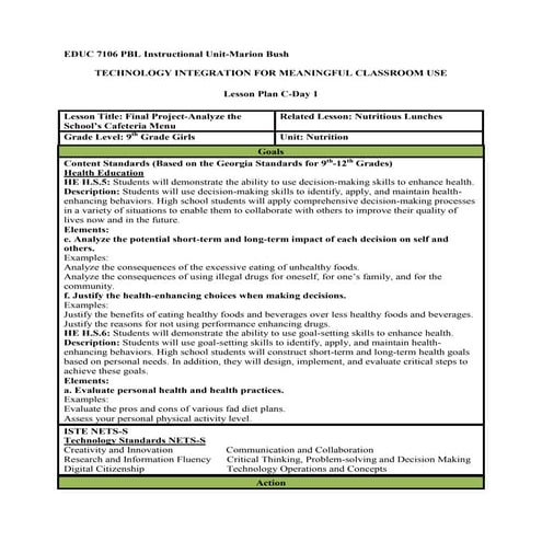 Lesson c nutrition | PDF