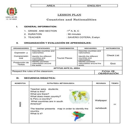 Lesson country | PDF