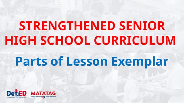 Parts of Lesson Exemplar, a roadmap for teaching.pptx