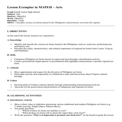 Lesson Exemplar in MAPEH Grade 7 learners.docx