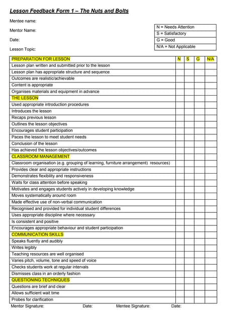Teaching demonstration evaluation form | DOCX
