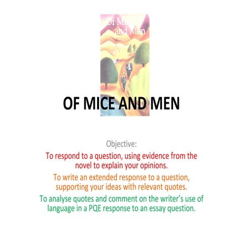 Of Mice and Men PQE | PPT