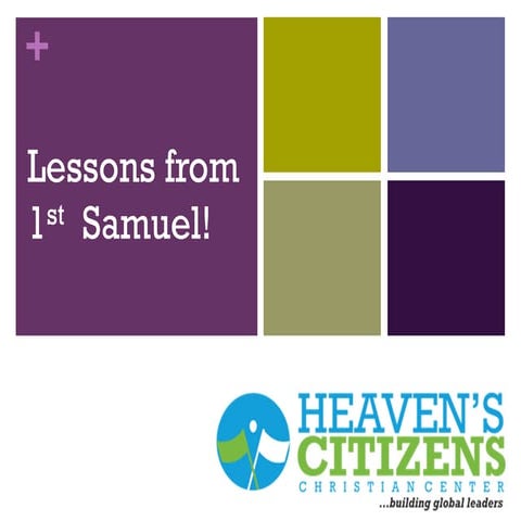 Lesson from 1st samuel 3 apr 27 | PDF