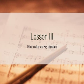 Major Scales, Minor Scales and Key Signatures | PPTX