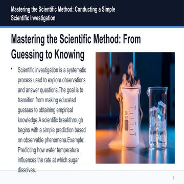 Mastering the Scientific Method: Conducting and Analyzing Simple ...