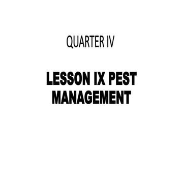 LESSON IX PEST MANAGEMENT.pptx GRADE 10 FOURTH QUARTER WEEK 1 TO 2 ...