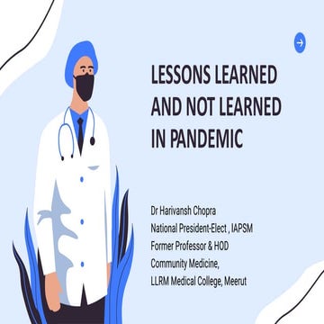 Lesson learned and not learned in COVID -19 PANDEMIC | PDF