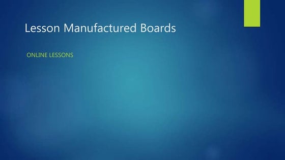 15 manufactured boards | PPT