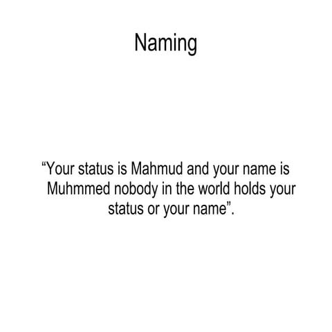 Lesson nine - Significance of the name Muhammed | PPT