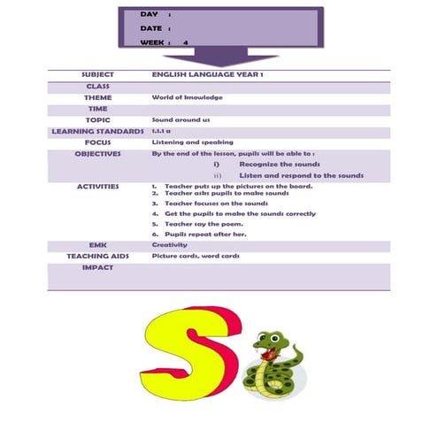 Lesson notes week 4 first 2013 | PDF