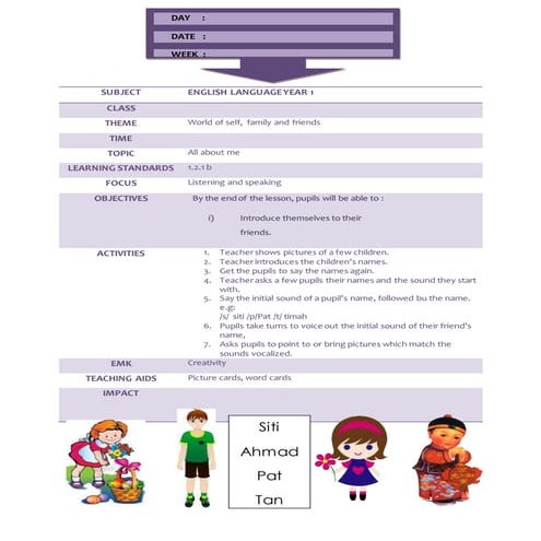 Lesson notes .....all about me | DOCX | Arts and Crafts | Hobbies ...