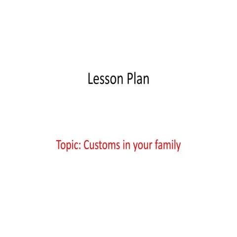 Lesson plan | PPTX