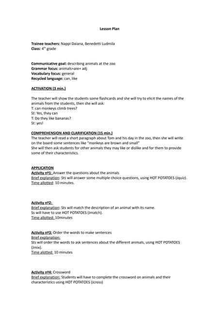 Lesson plan | PDF