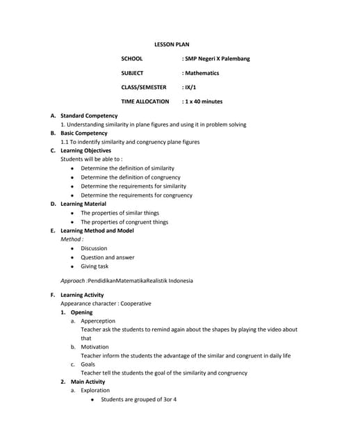 Detailed lesson plan sentence structure;simple & compound | PDF