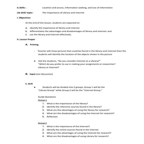 Using internet and library for research | PPTX