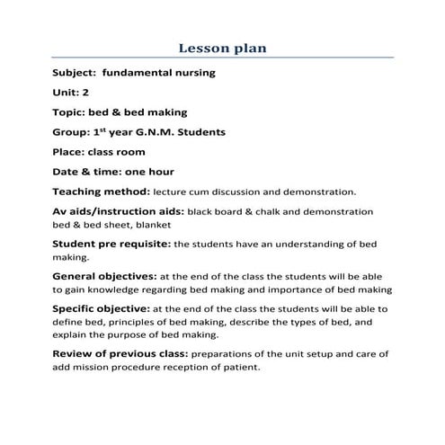 Lesson plan | DOCX | Homework and Study | Education