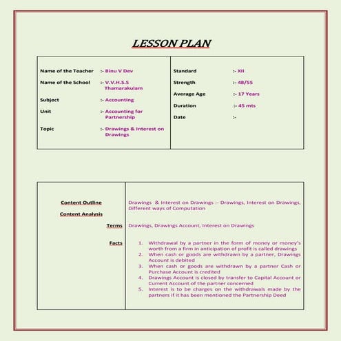Lesson plan | PDF