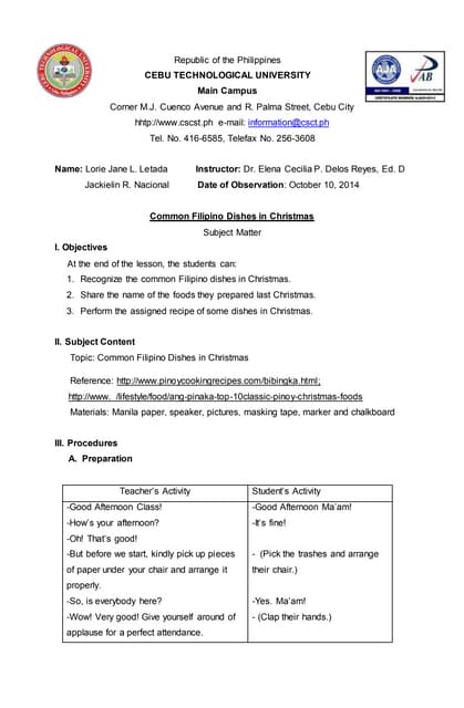 Semi Detailed Lesson Plan in T.L.E, Cookery | DOCX | Desserts and ...