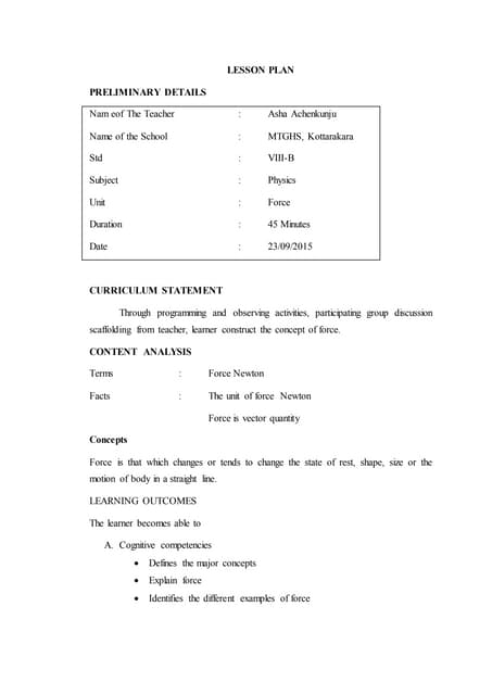 Assignment No. 4 lesson plan using thematic integration with ...