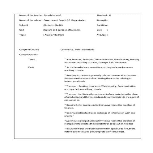 Lesson plan | DOCX