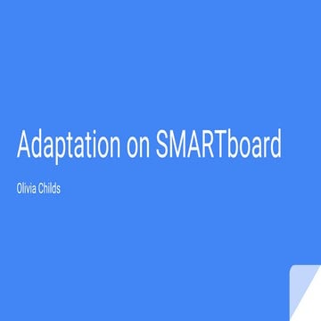 Adaptation on SMARTboard | PDF