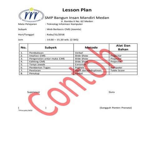 Lesson plan | DOCX